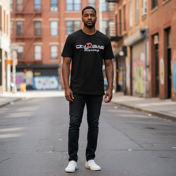 ON D GAS Racing | Shirts | Mens On D Gas Racing Black Red Graphic Short ...